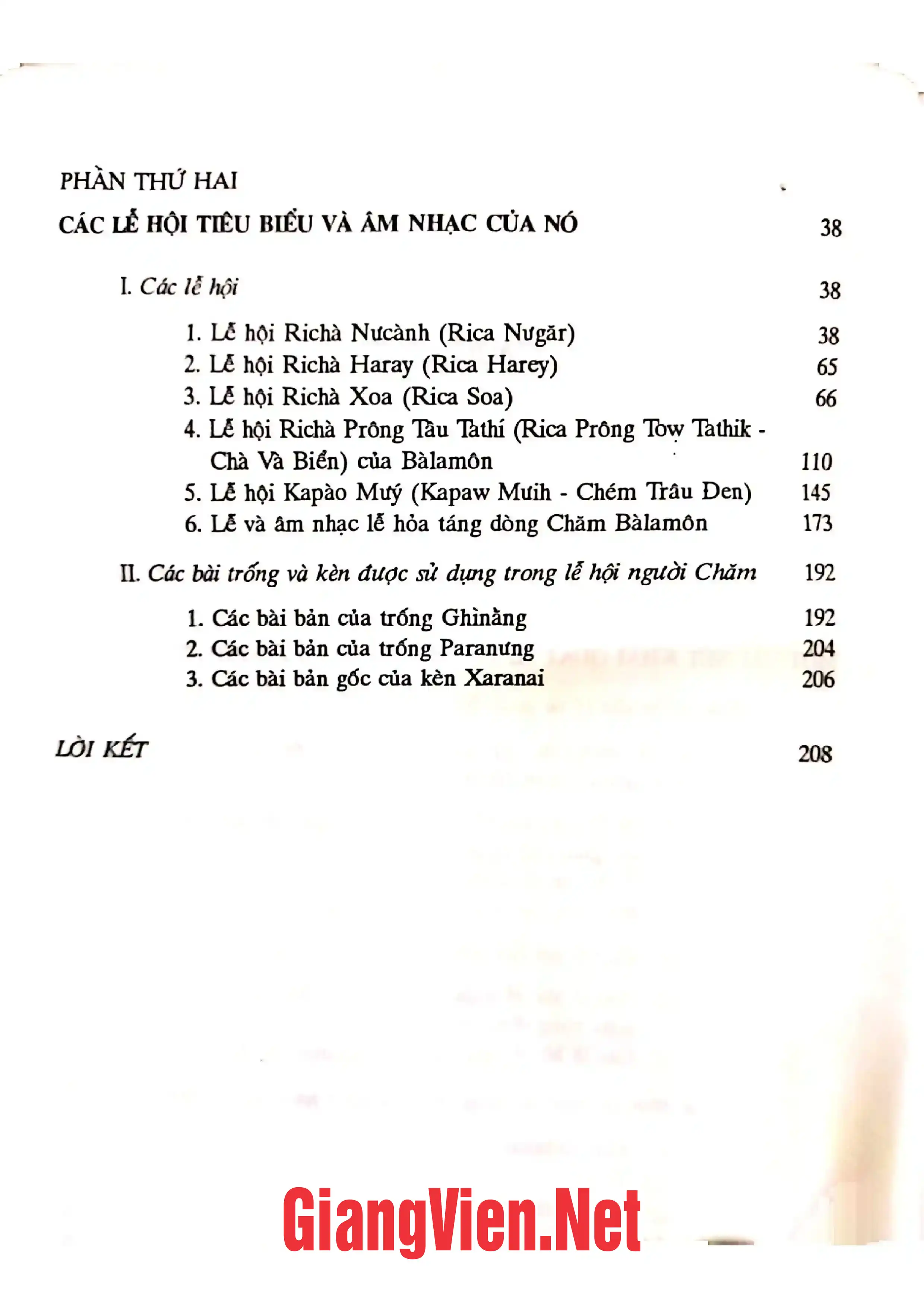 Nghi lễ Vai trò âm nhạc trong lễ hội dân gian của tộc người Chăm